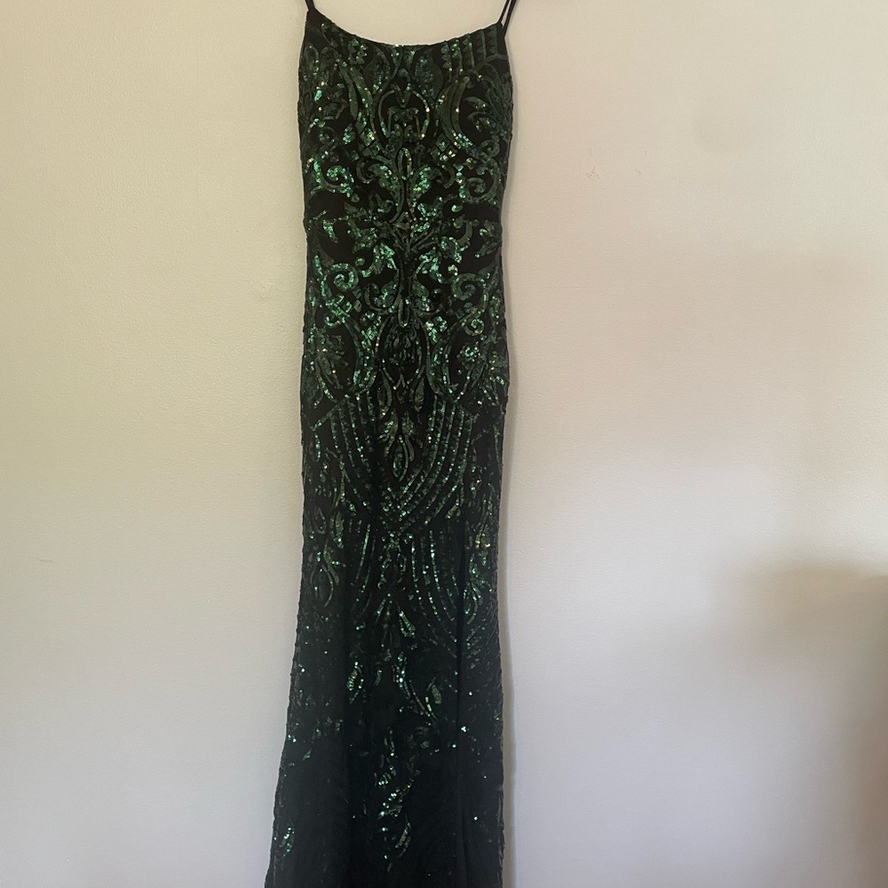 Windsor Arabella Hunter Green Sequin Formal Dress - Gem